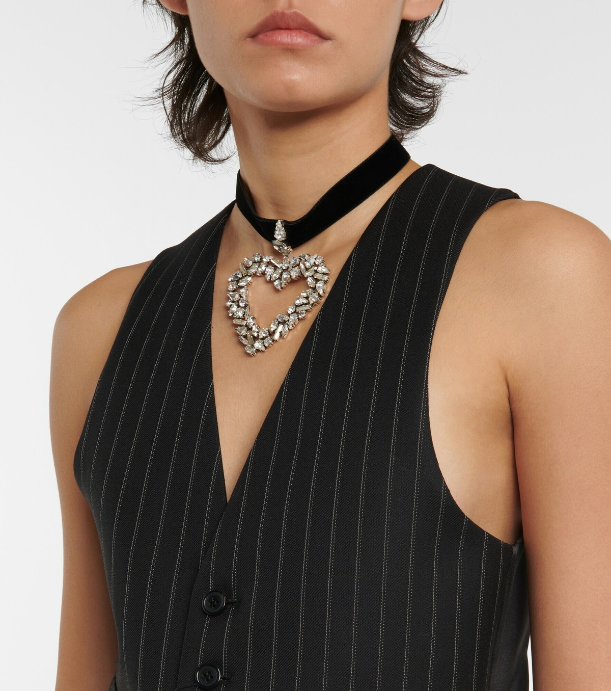 Saint Laurent - Pinstripe wool vest Saint Laurent