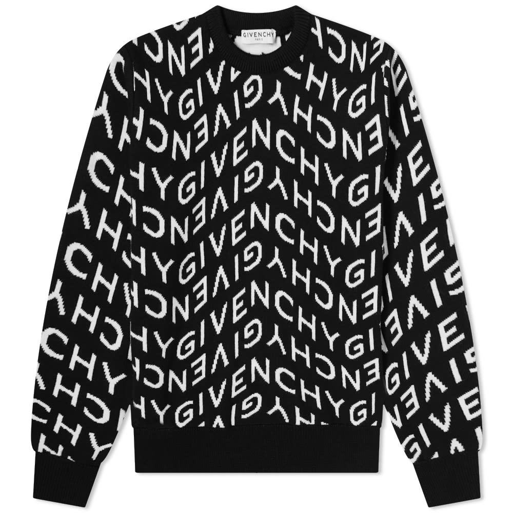 Givenchy Refracted Logo Jacquard Crew Knit Givenchy