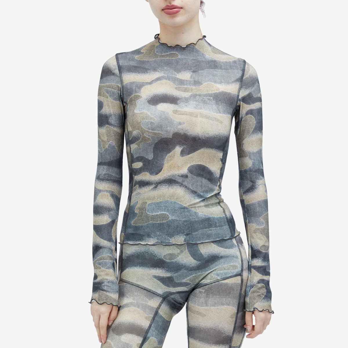 KNWLS Women's Halcyon Top in Camo Print in Dark Camo KNWLS