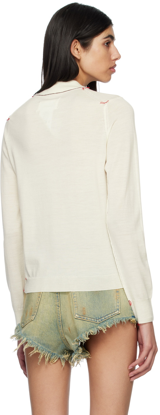 Maison Margiela Off-White Loose Thread Sweater Maison Margiela