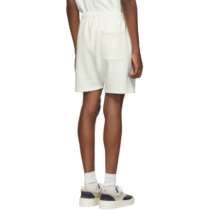 Essentials White Reflective Logo Shorts Essentials