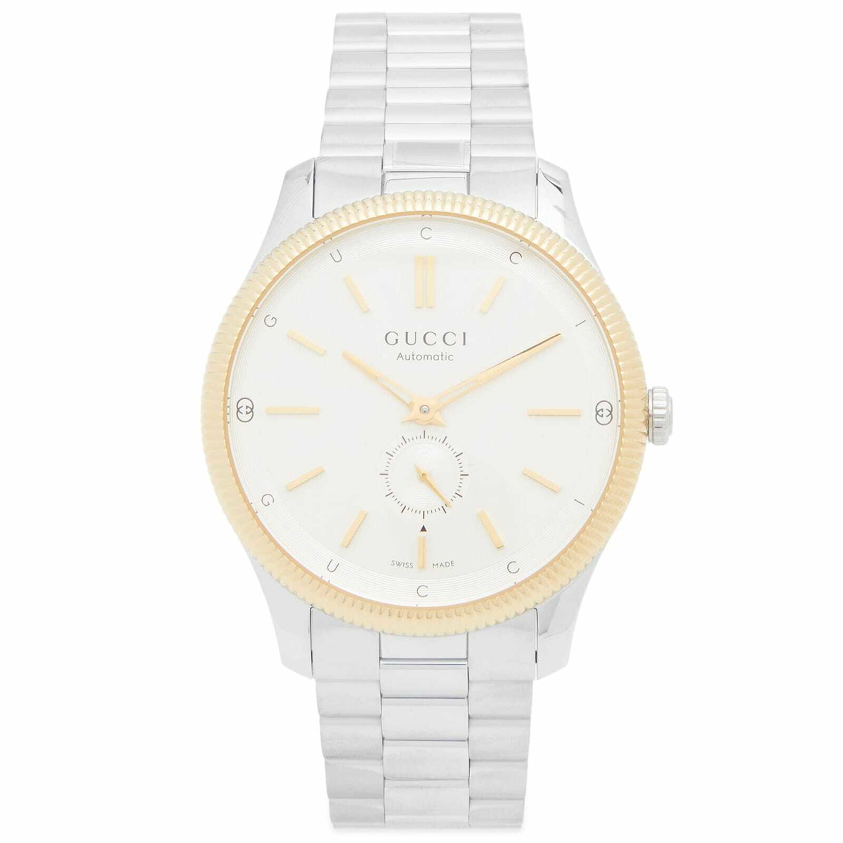 Gucci Men's G-Timeless Watch 40mm in Silver/Gold Gucci
