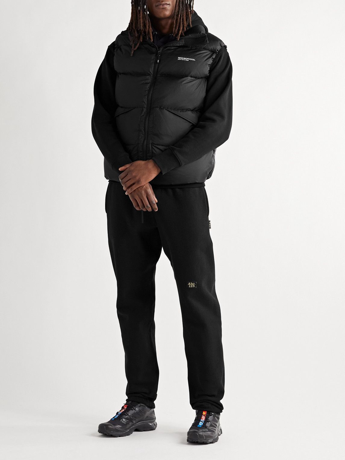 Abc. 123. - Tapered Logo-Appliquéd Cotton-Blend Jersey Sweatpants ...