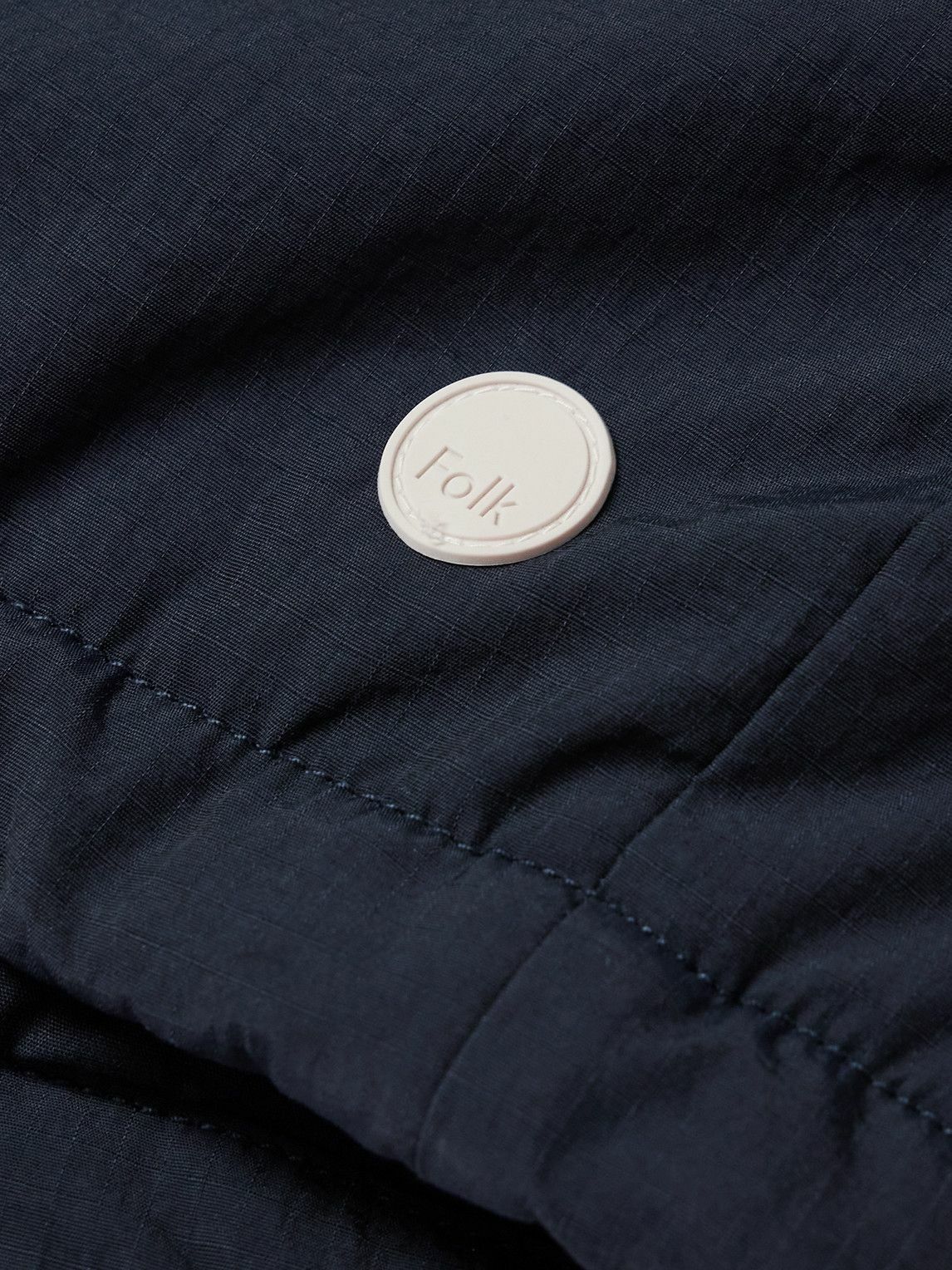 Folk - Padded Nylon-Ripstop Bomber Jacket - Blue Folk