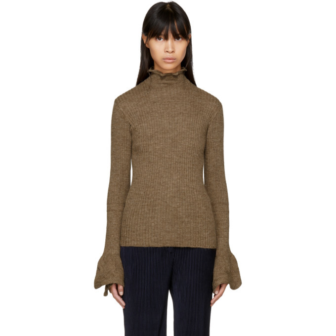 Acne Studios Brown Raine Open Back Turtleneck Acne Studios