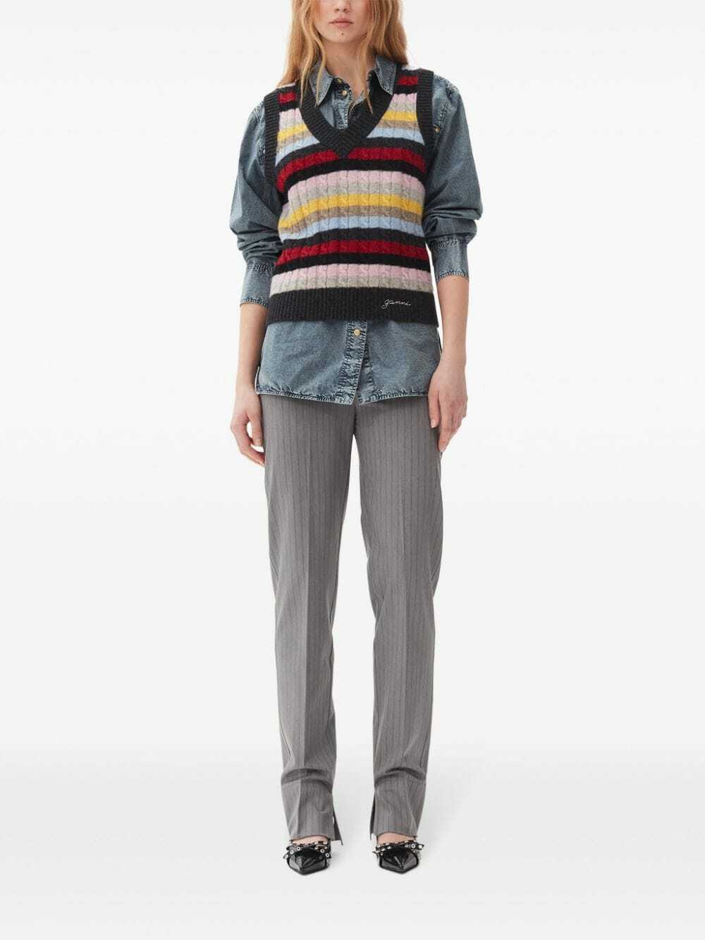 GANNI - Wool V-necked Vest GANNI
