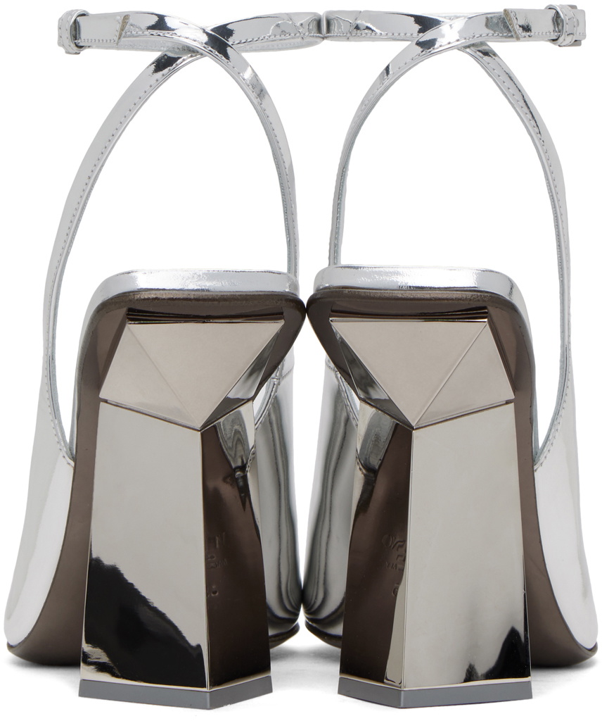 Valentino Garavani Silver One Stud Hyper Heels Valentino Garavani