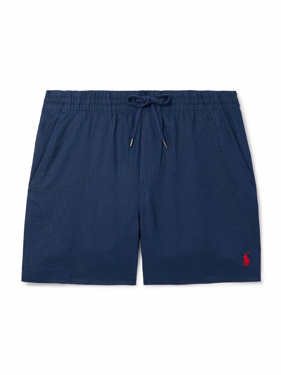 Polo Ralph Lauren - Prepster Straight-Leg Logo-Embroidered Linen ...