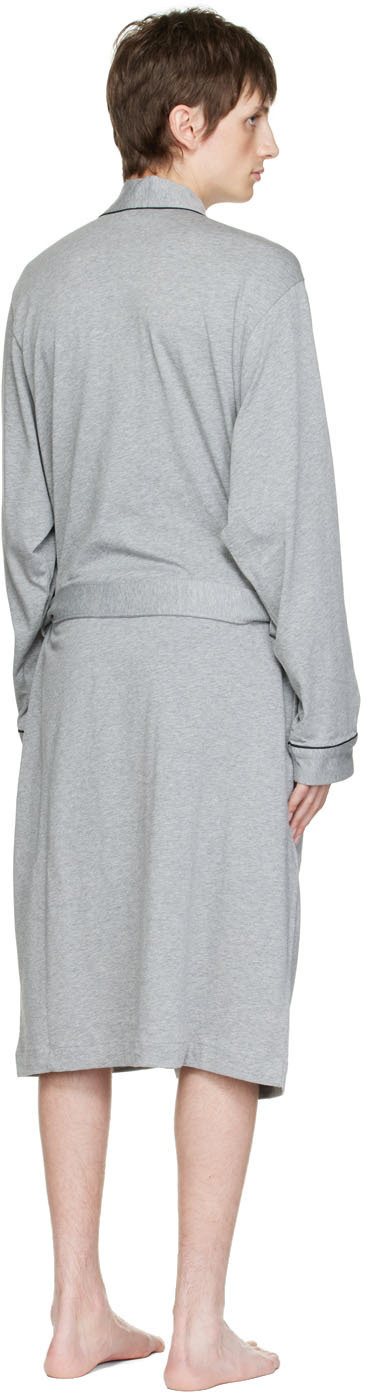 BOSS Gray Cotton Robe BOSS