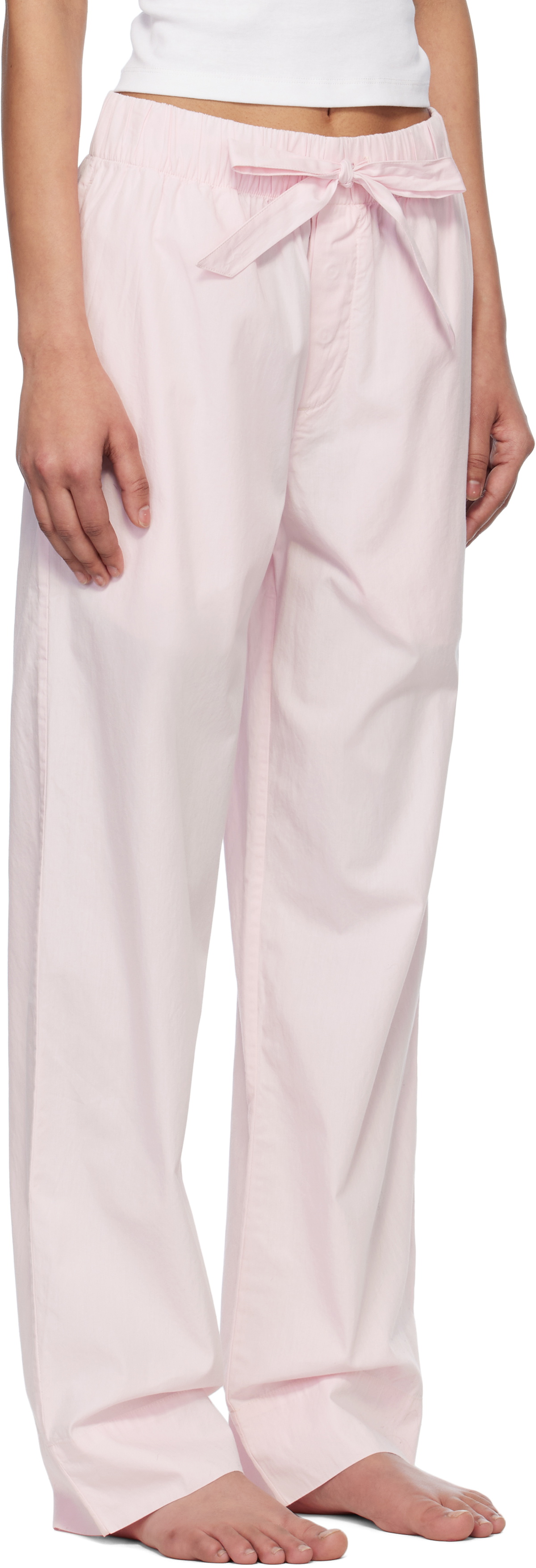 Tekla Pink Poplin Pyjama Pants Tekla Fabrics