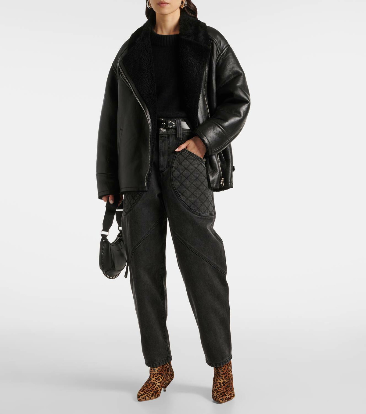 Isabel Marant Adelina shearling-lined leather coat Isabel Marant