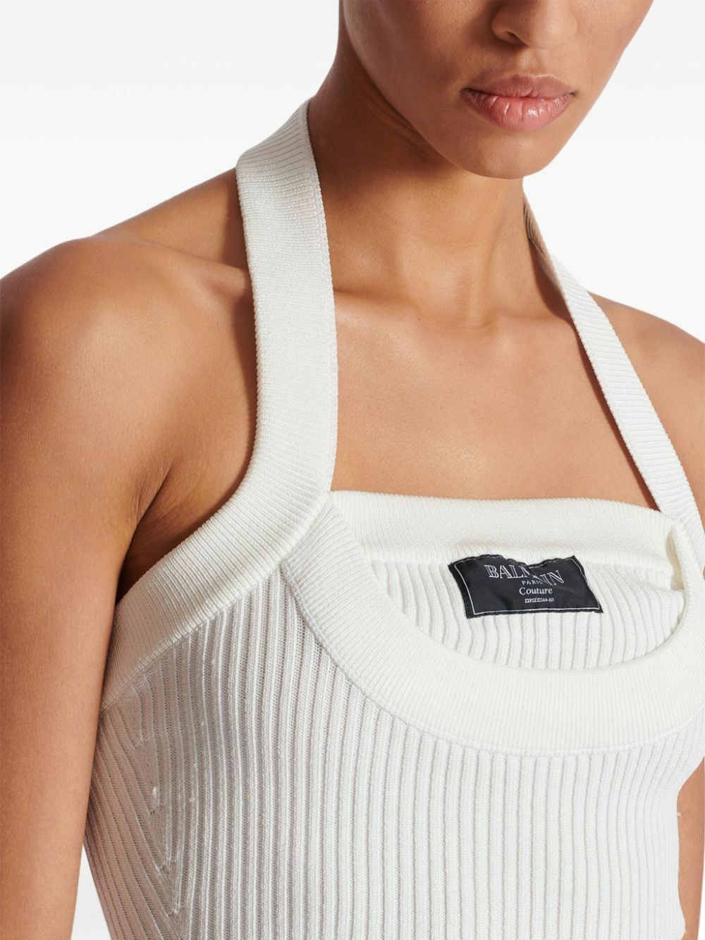 Balmain Ribbed Halterneck Top Balmain