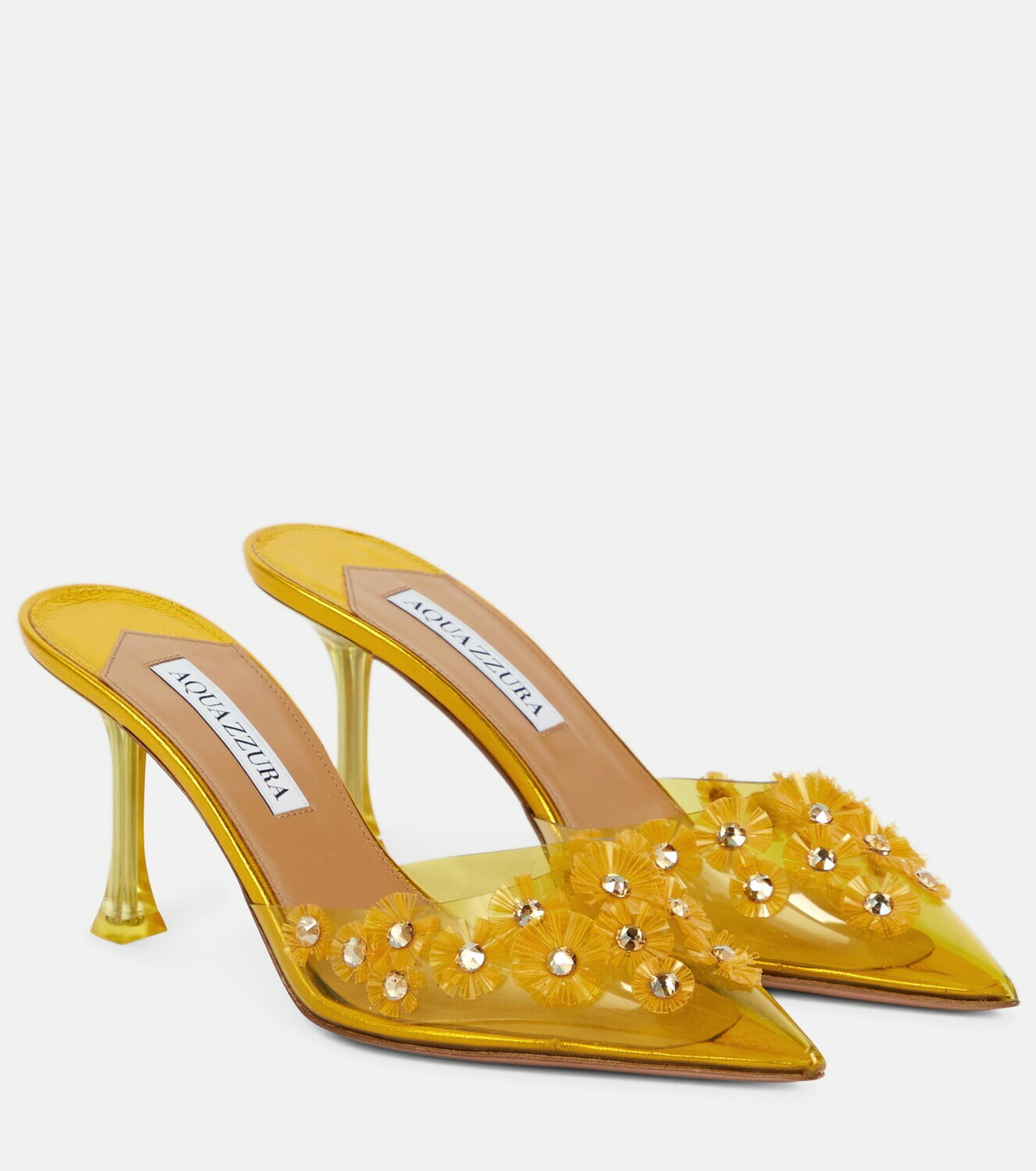 Aquazzura Meteorite 75 embellished PVC mules Aquazzura
