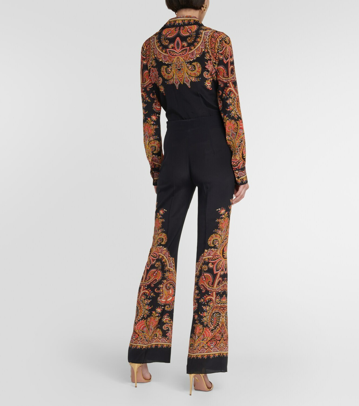 Etro Paisley high-rise silk pants Etro
