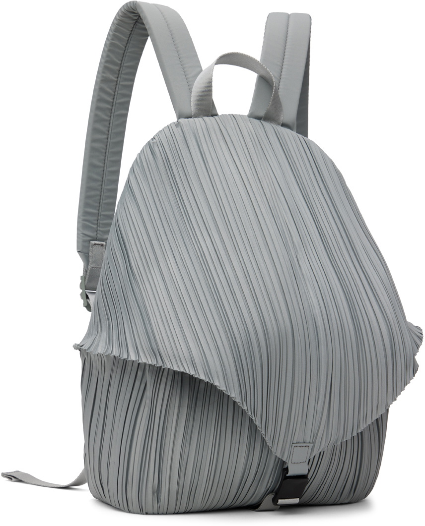 Pleats Please Issey Miyake Gray Pleats Backpack Pleats Please Issey Miyake