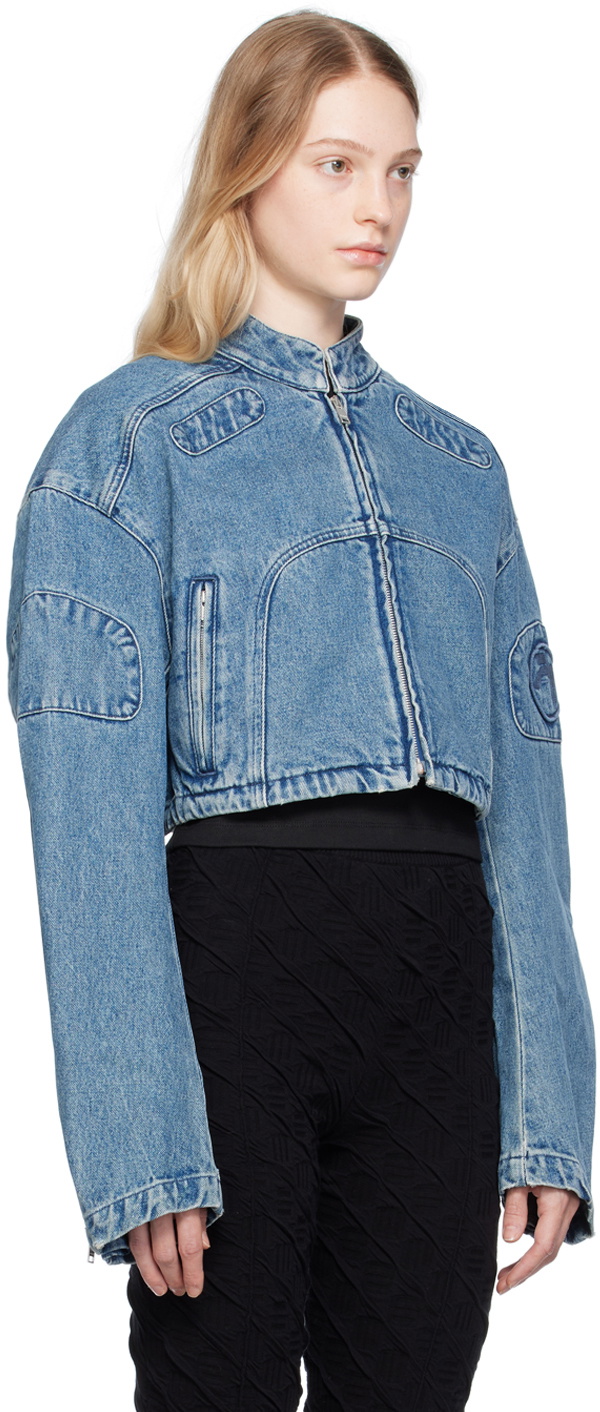 AMBUSH Blue Cropped Denim Jacket Ambush