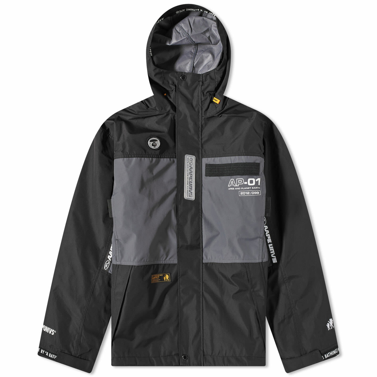 Men's AAPE 2L Shell Fleece Jacket in Black AAPE by A Bathing Ape