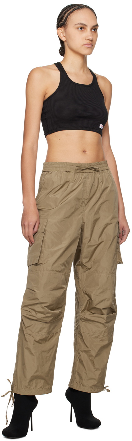 MSGM Khaki Drawstring Cargo Pants MSGM