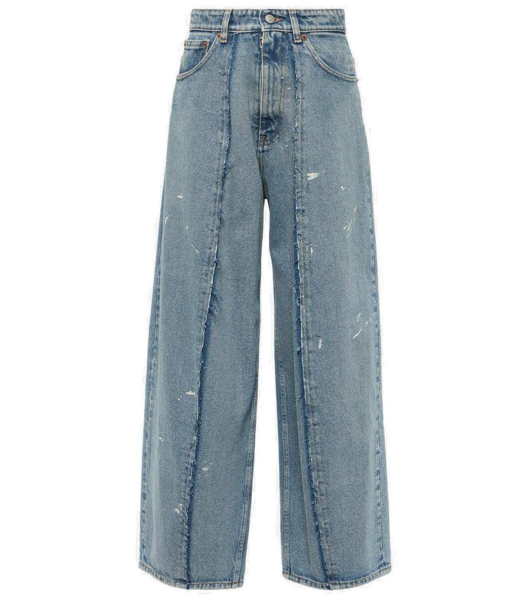 MM6 Maison Margiela Distressed wide-leg jeans MM6 Maison Margiela