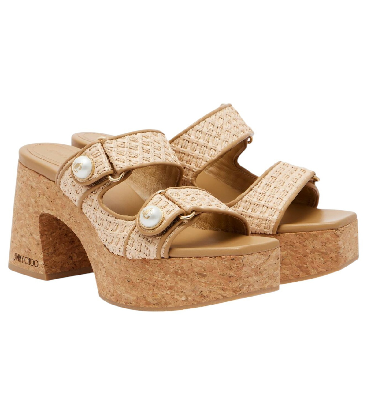 Jimmy Choo Fayence 95 leather wedge sandals Jimmy Choo
