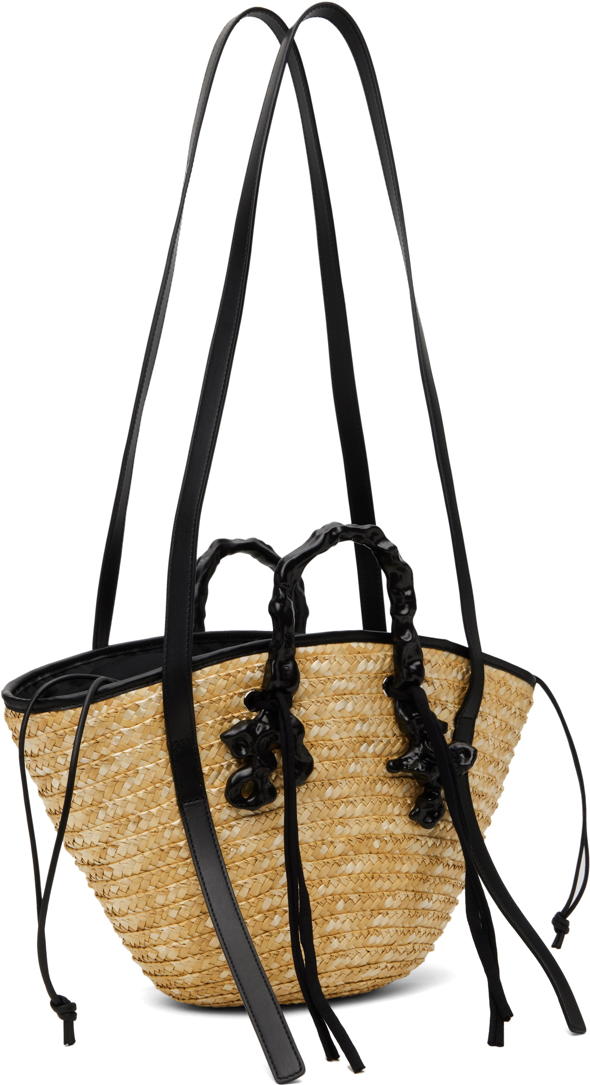 Ottolinger Beige & Black Basket Tote Ottolinger