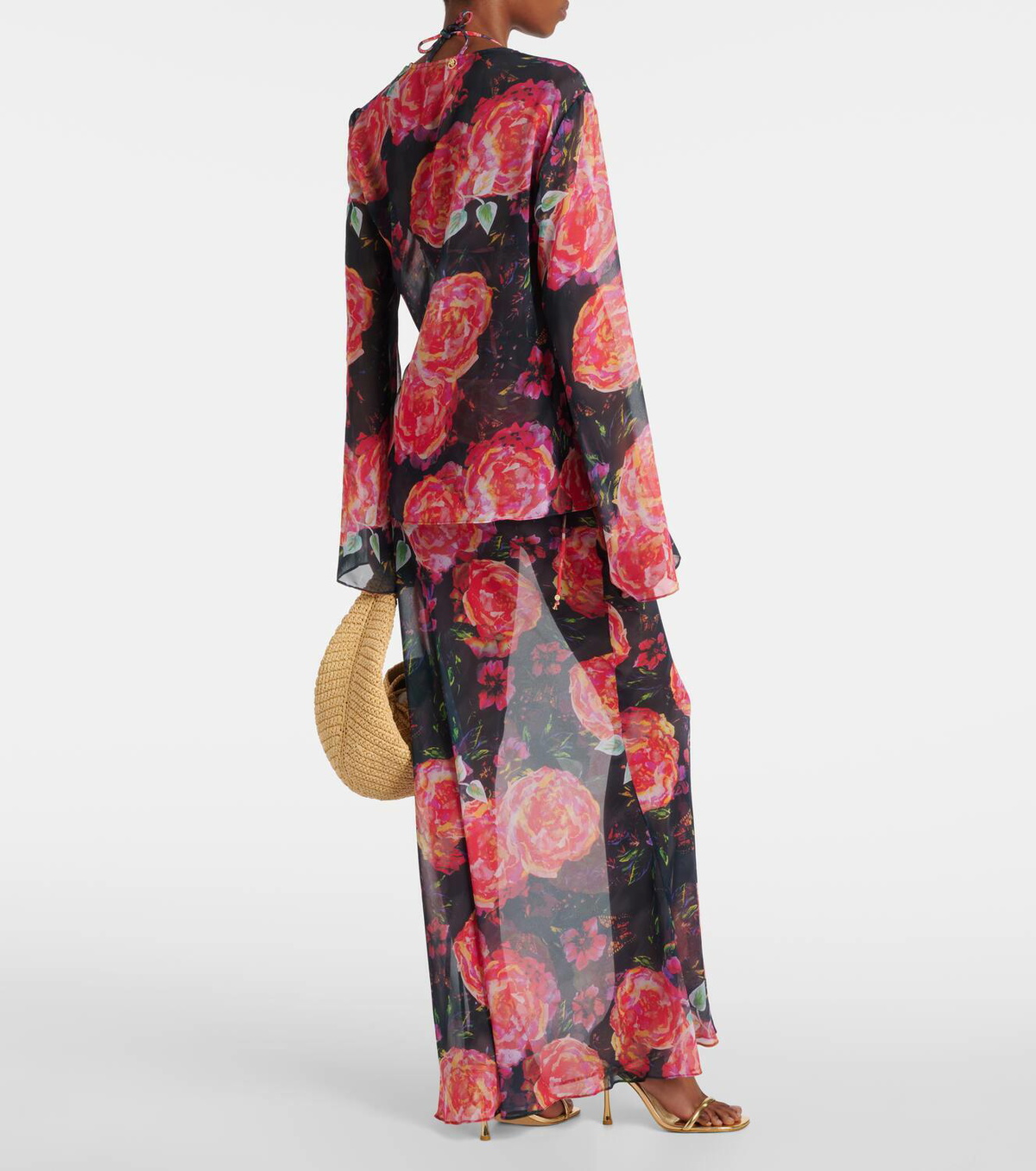 Bananhot Vanessa floral chiffon beach cover-up Bananhot