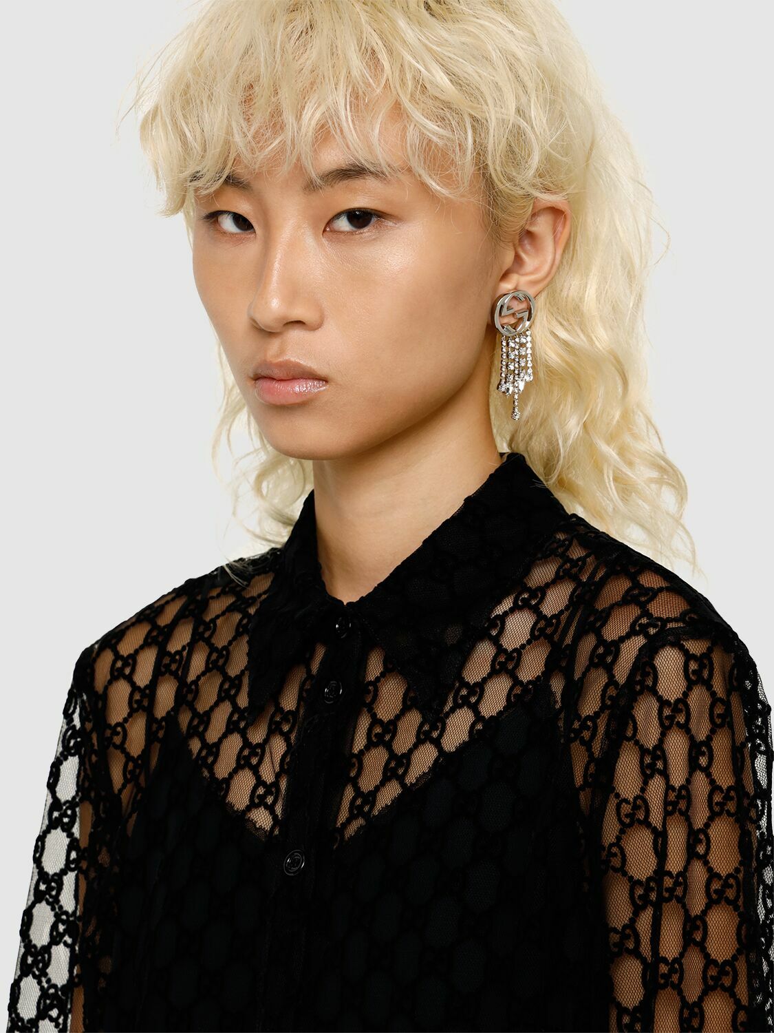 GUCCI - Interlocking G Brass Mono Earring Gucci