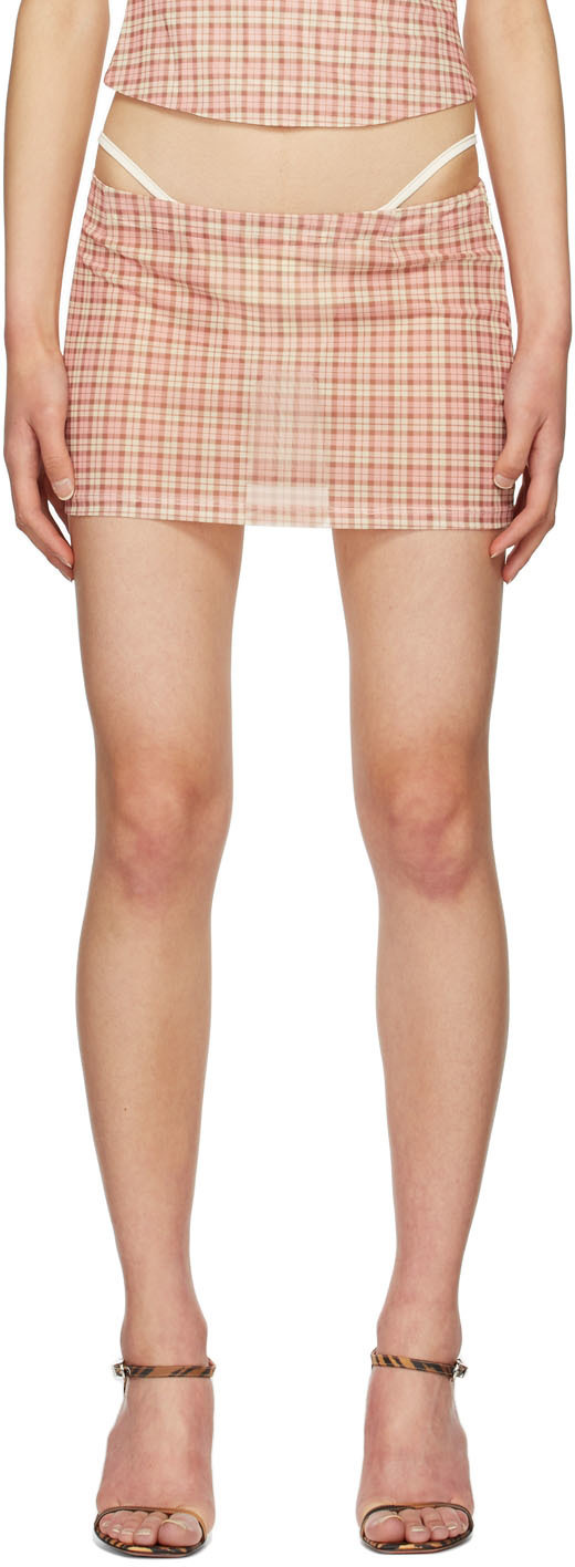 Miaou Pink Fig Mini Skirt Miaou