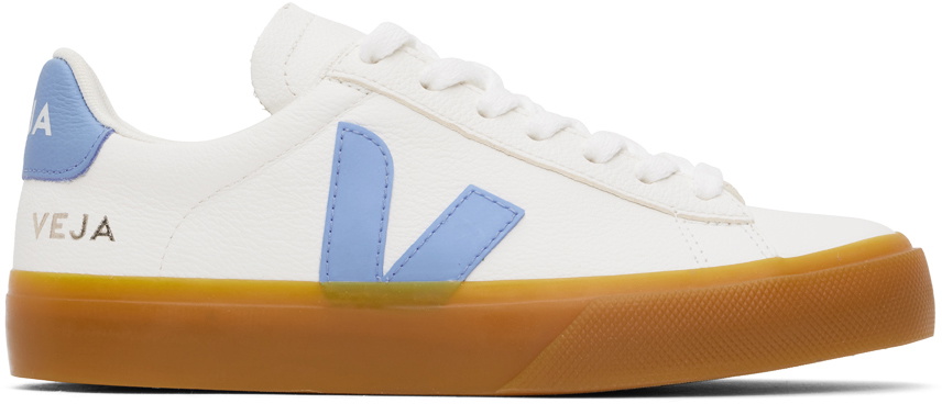 VEJA White & Blue Campo Leather Sneakers VEJA