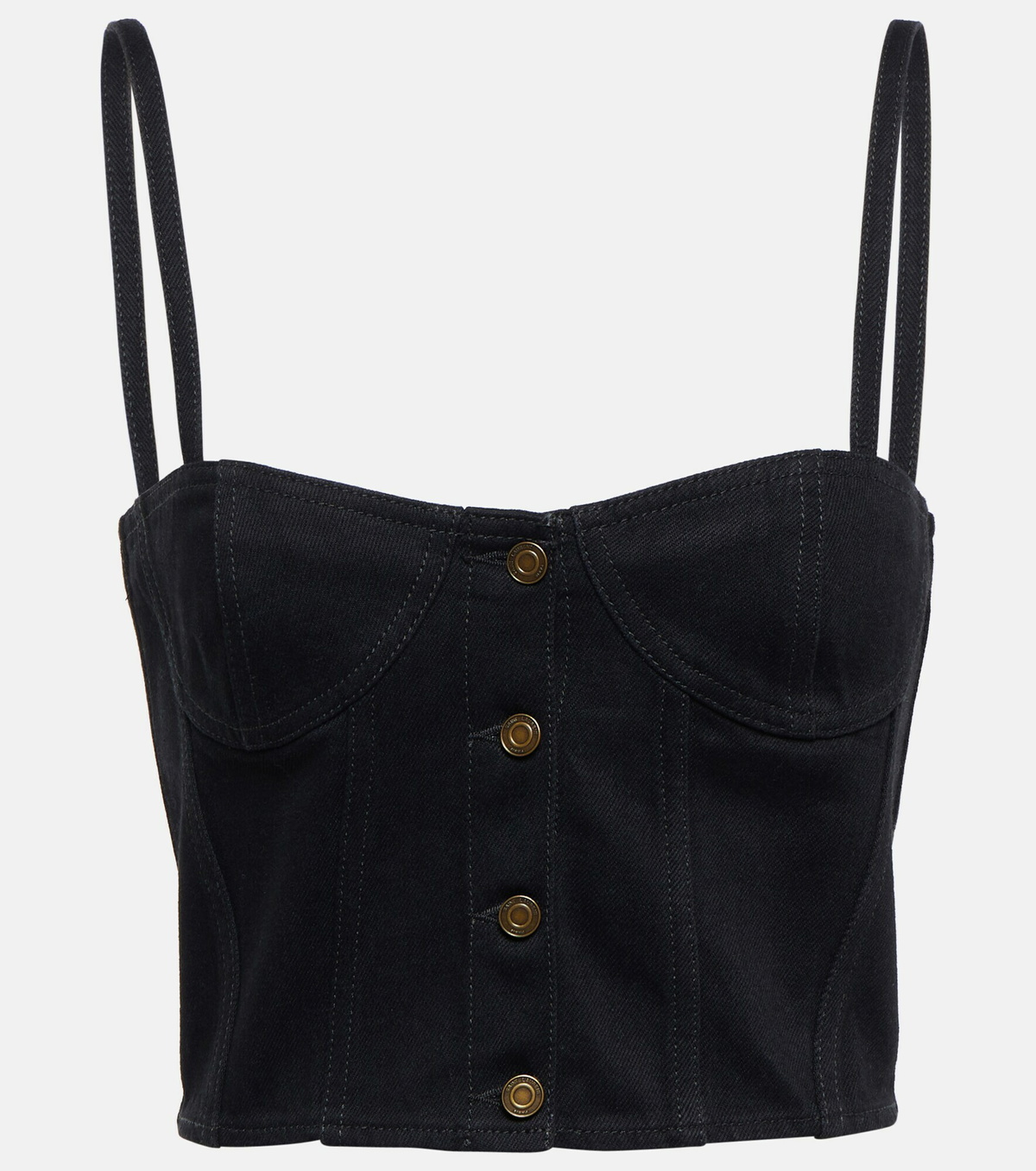 Saint Laurent - Denim cropped corset Saint Laurent