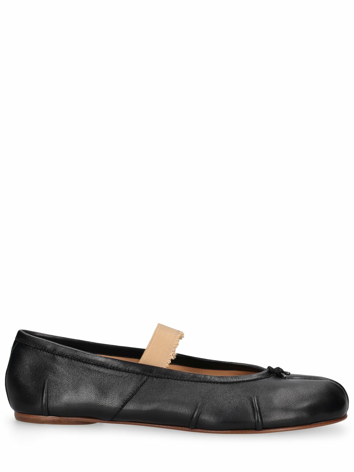 MAISON MARGIELA 10mm Tabi Leather Ballerina Flats Maison Margiela