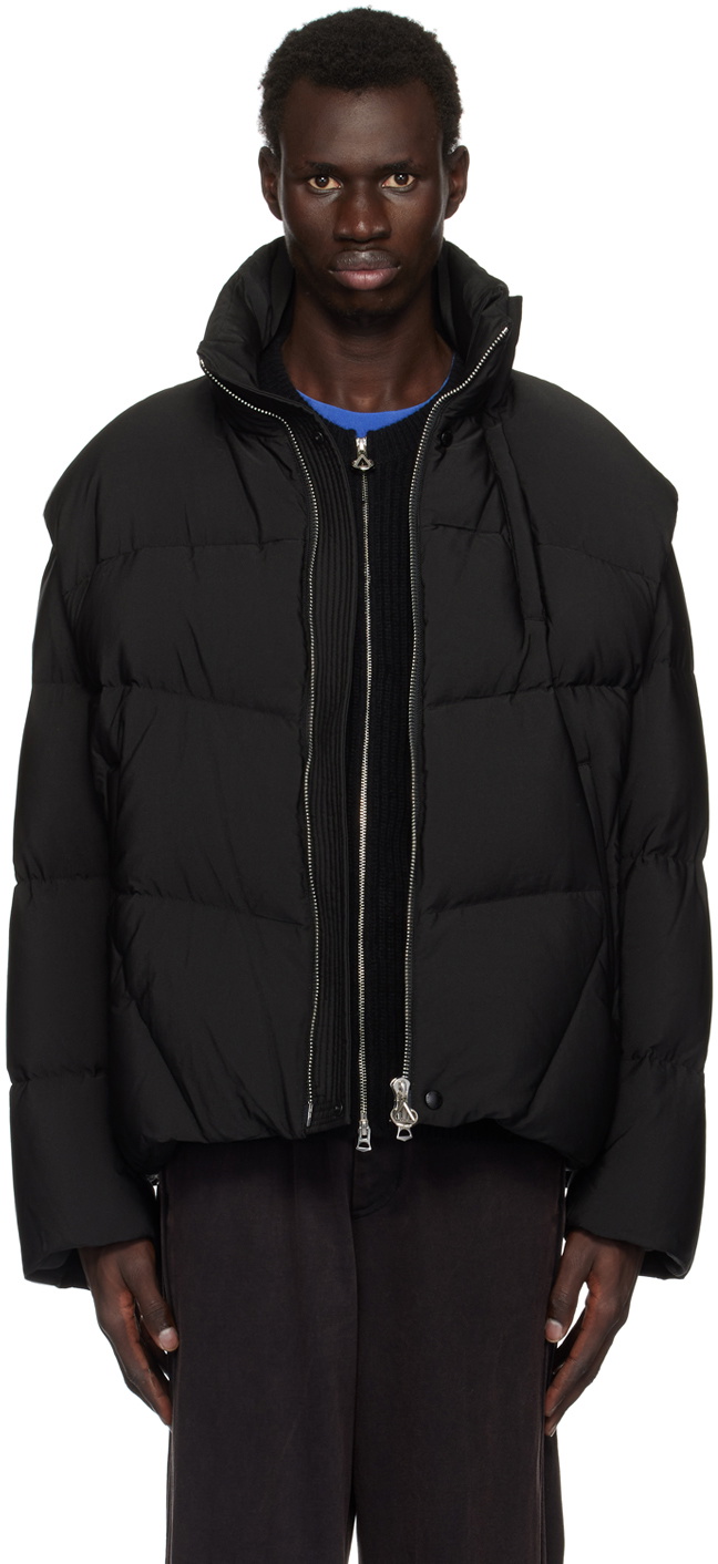 Solid Homme Black Detachable Sleeves Jacket Solid Homme