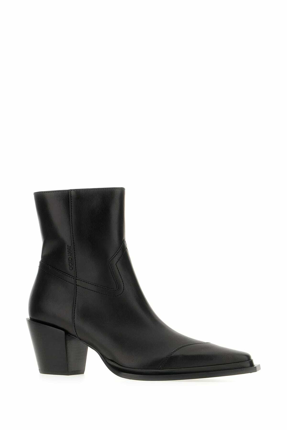 Jimmy Choo Black Leather Cece Ab Ankle Boots Jimmy Choo