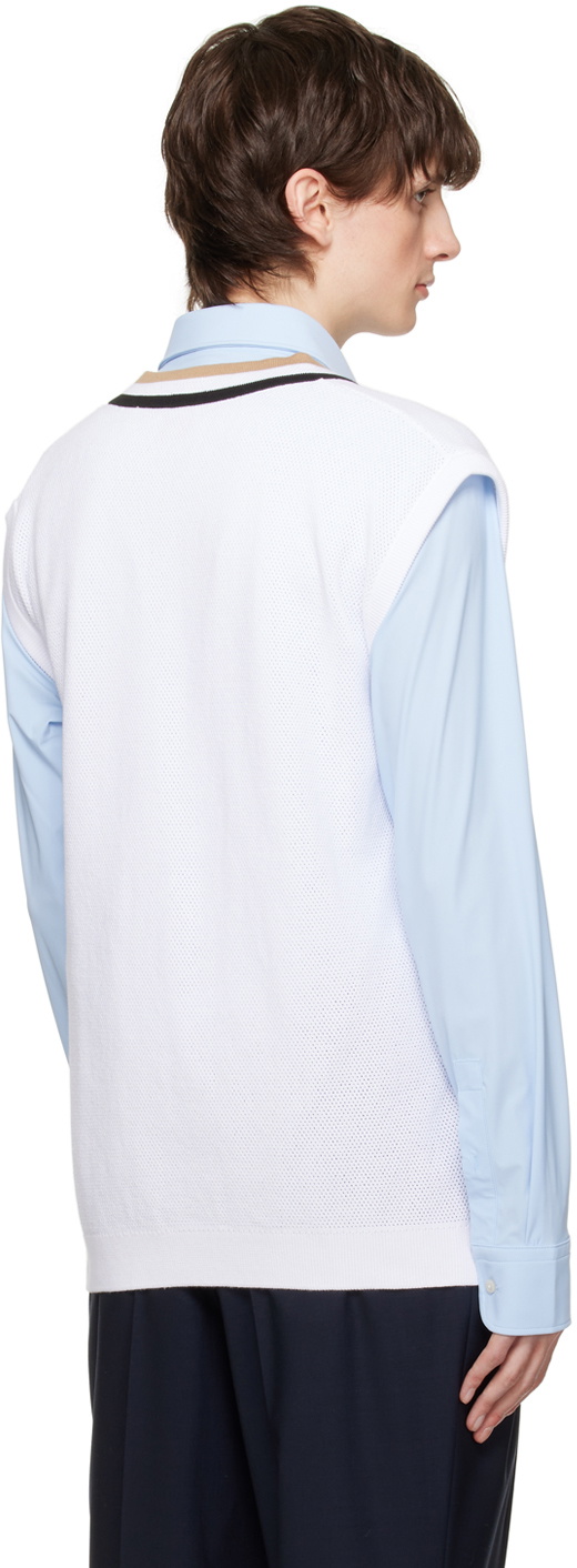 BOSS White Stripe Vest BOSS