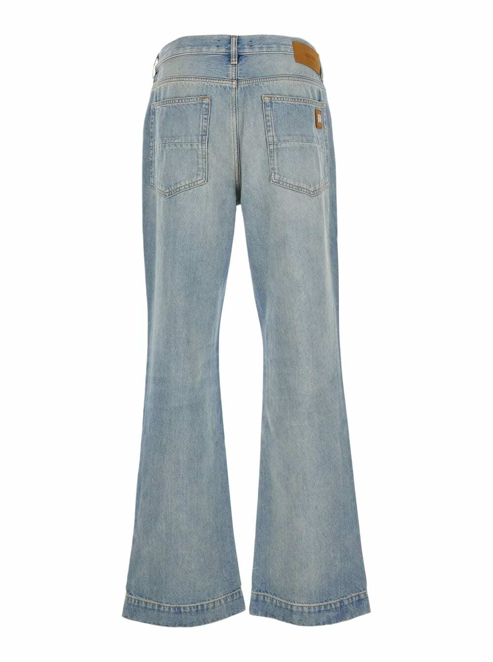 AMIRI Light Blue Jeans With Flared Leg And Logo Patch On The Rear In ...
