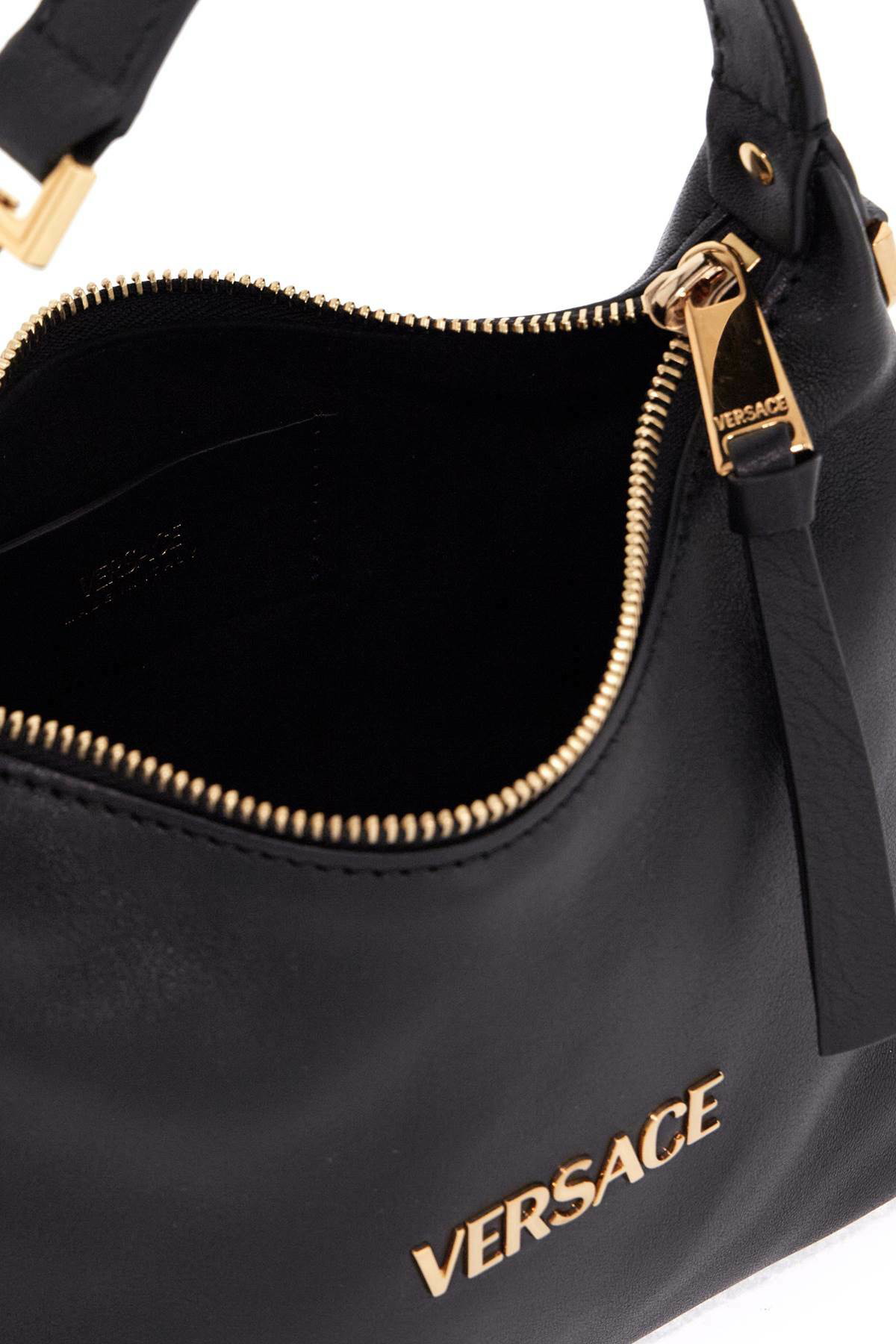 VERSACE versace nappa leather hobo bag Black Versace