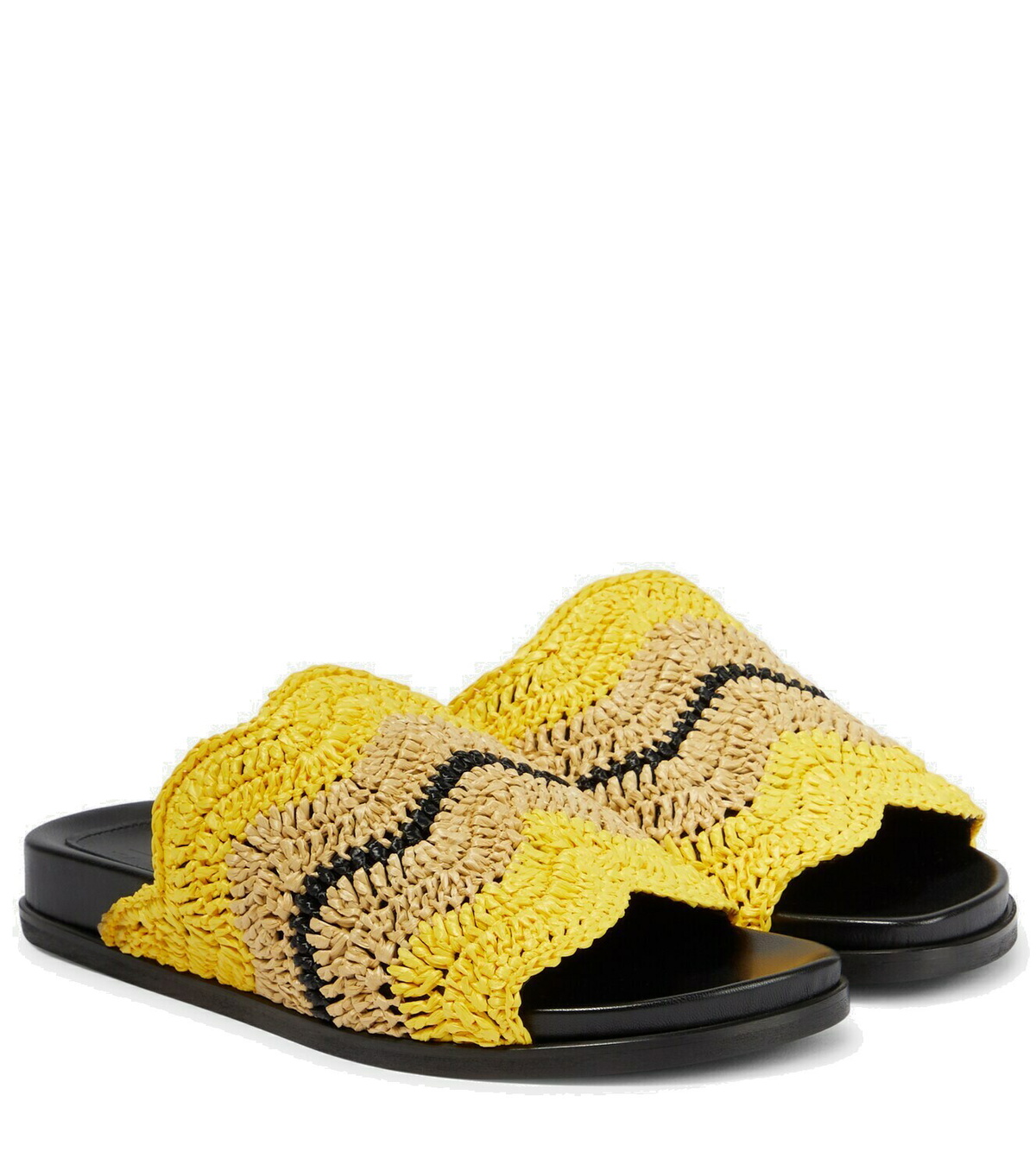 Marni x No Vacancy Inn Fussbett raffia slides Marni