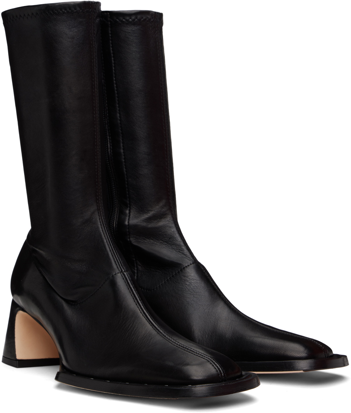 Miista Black Chastity Stretch Boots MIISTA