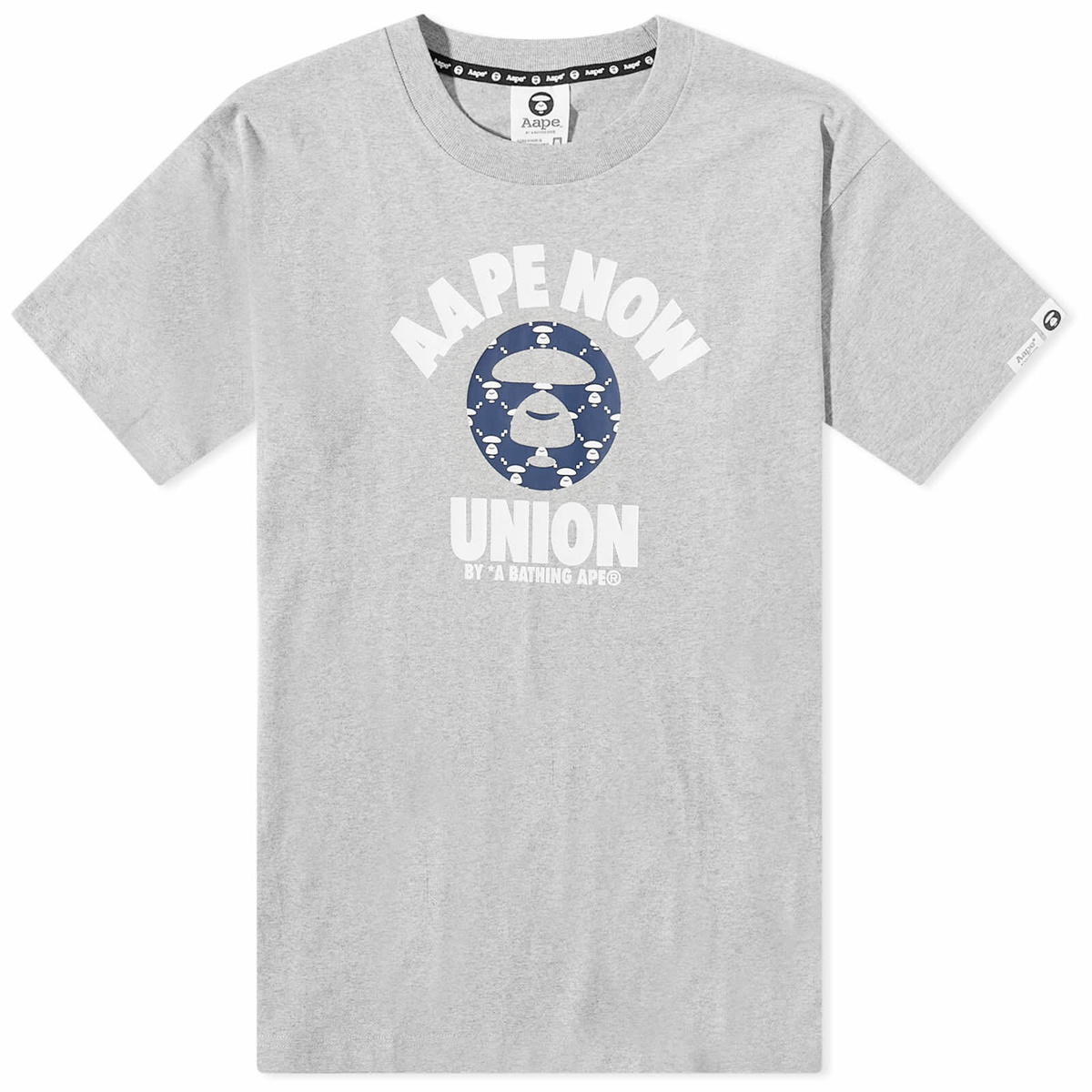 Men's AAPE Now Union T-Shirt in Grey AAPE by A Bathing Ape