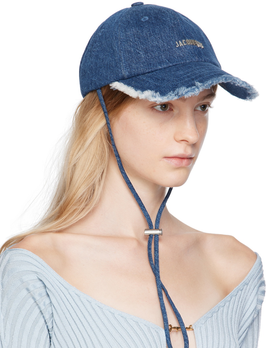 Jacquemus Blue Le Chouchou 'La Casquette Artichaut' Denim Cap Jacquemus