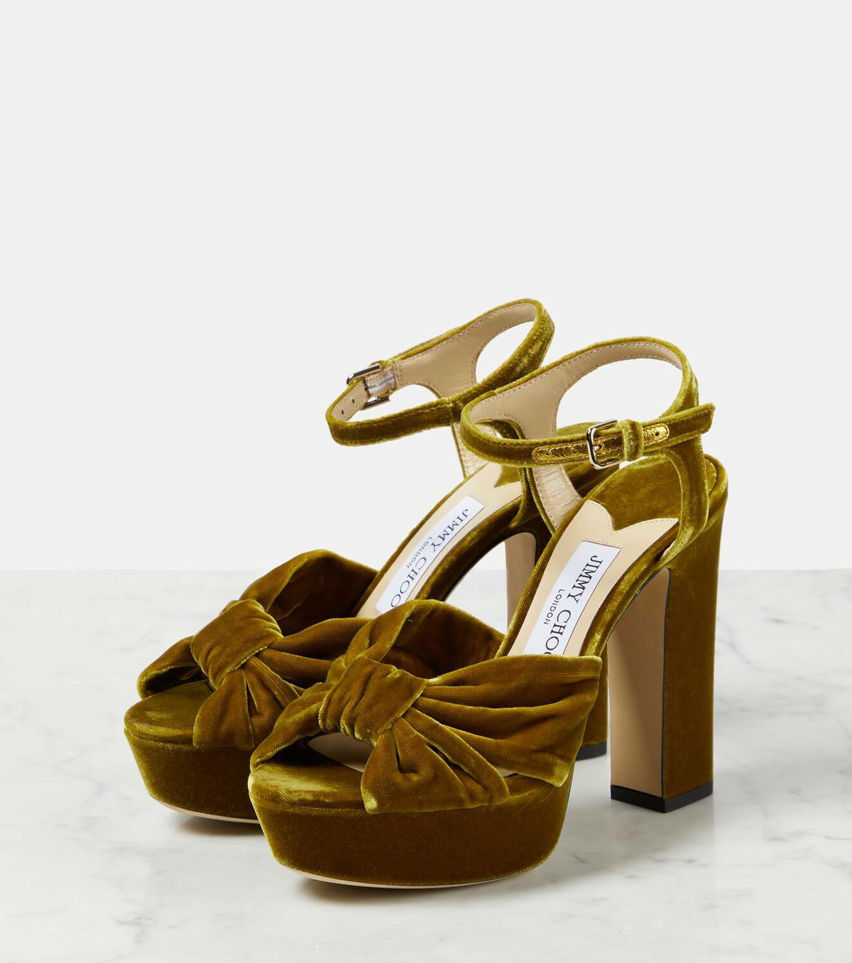 Jimmy Choo Heloise 120 velvet sandals Jimmy Choo
