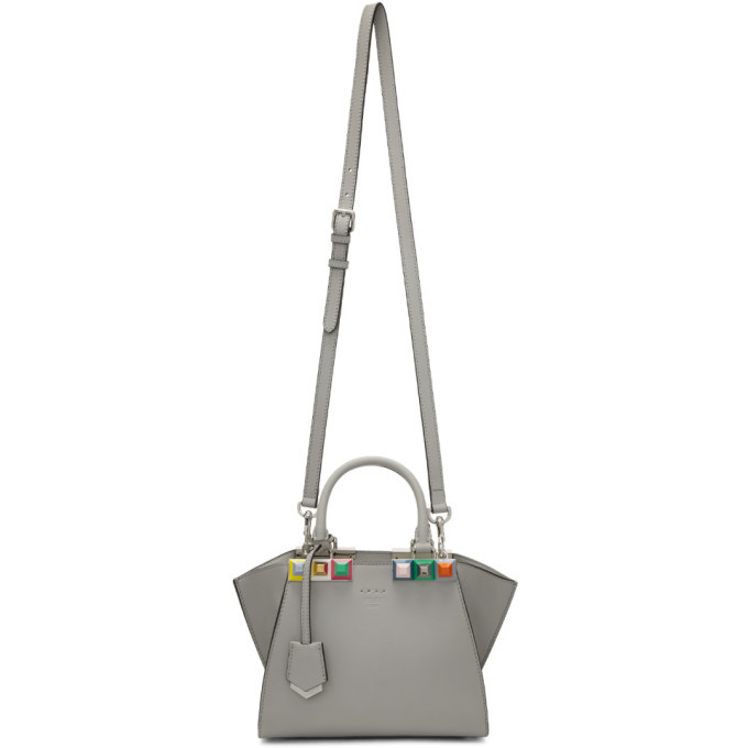 Fendi Grey Mini Rainbow 3Jours Tote Fendi