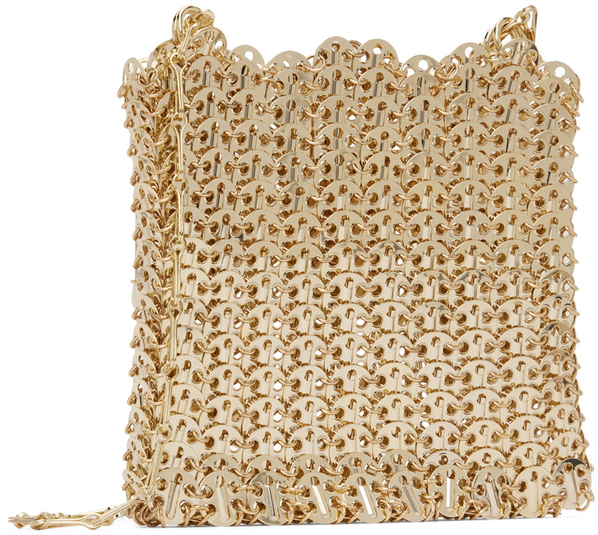 Paco Rabanne Gold 1969 Metallic Disc Shoulder Bag Paco Rabanne