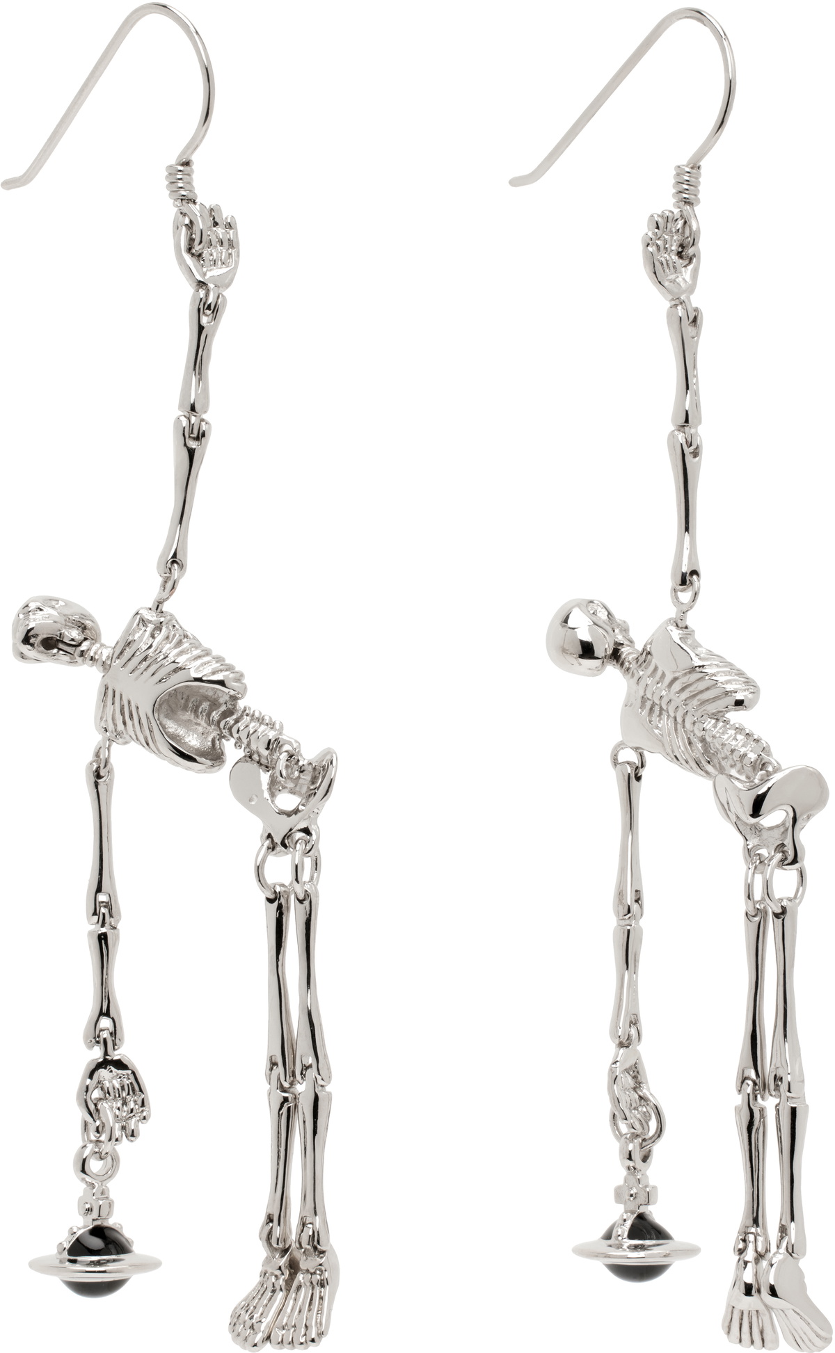 Vivienne Westwood Silver Skeleton Earrings Vivienne Westwood