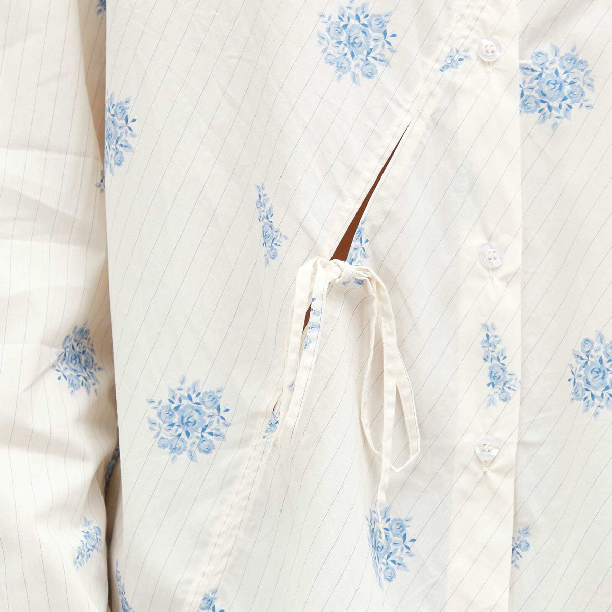 Deiji Studios Women's Twin Bow Shirt in Sea Flower Deiji Studios