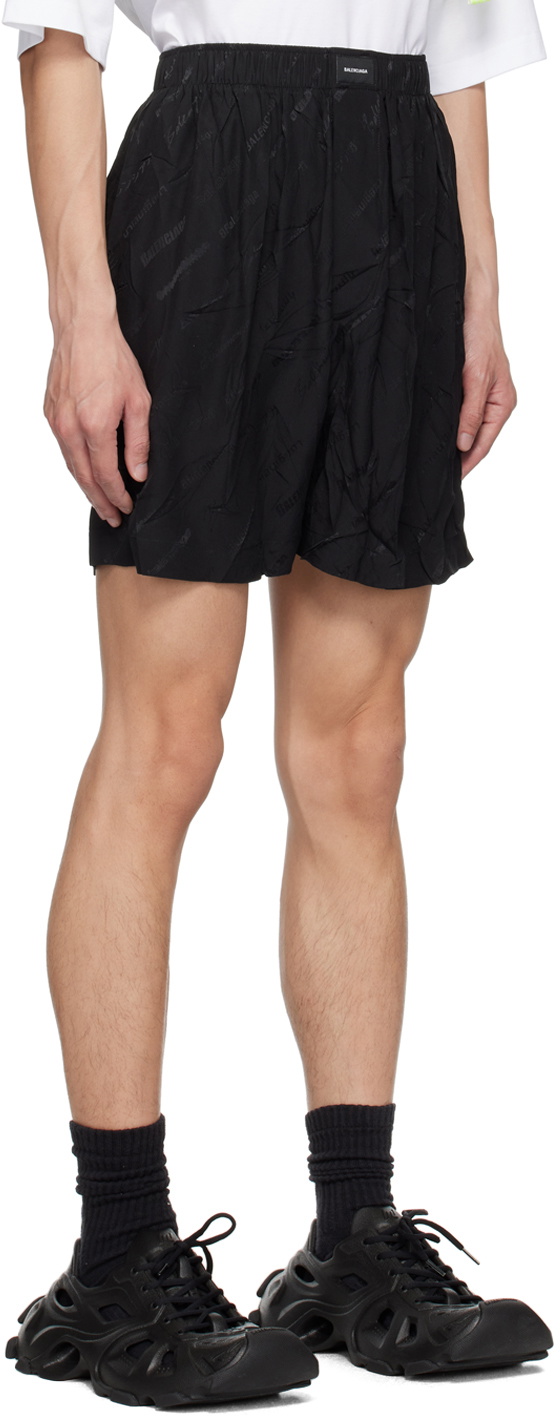 Balenciaga Black Jacquard Shorts Balenciaga