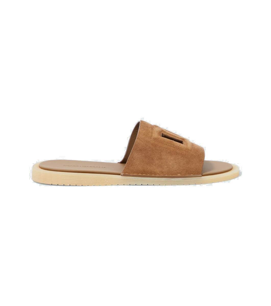 Dolce&Gabbana DG suede slides Dolce & Gabbana