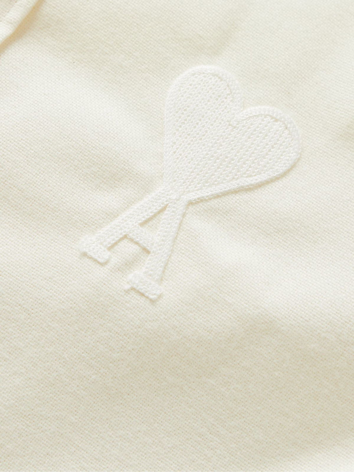 AMI PARIS - Button-Down Collar Logo-Embroidered Cotton Oxford Shirt ...