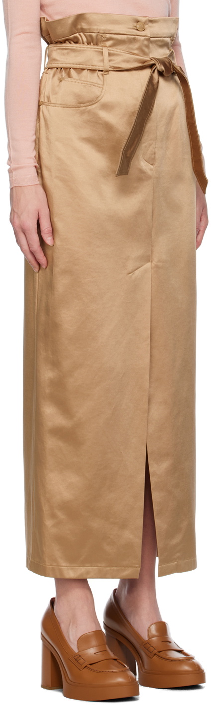 Max Mara Tan Alcade Maxi Skirt Max Mara
