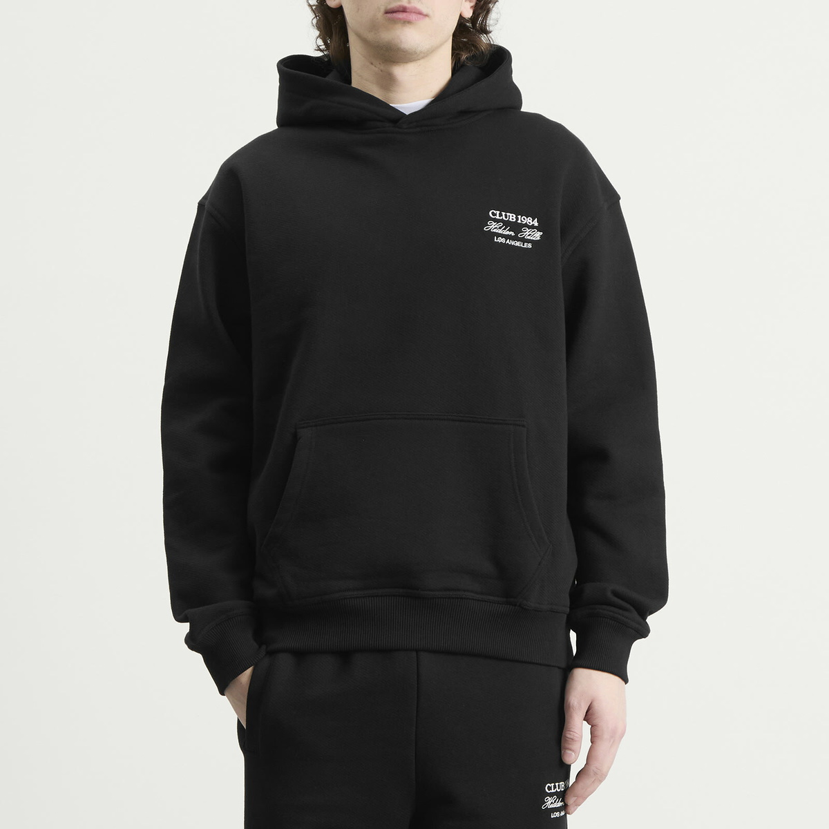 Club 1984 Men's Hidden Hills Hoodie in Black Club 1984